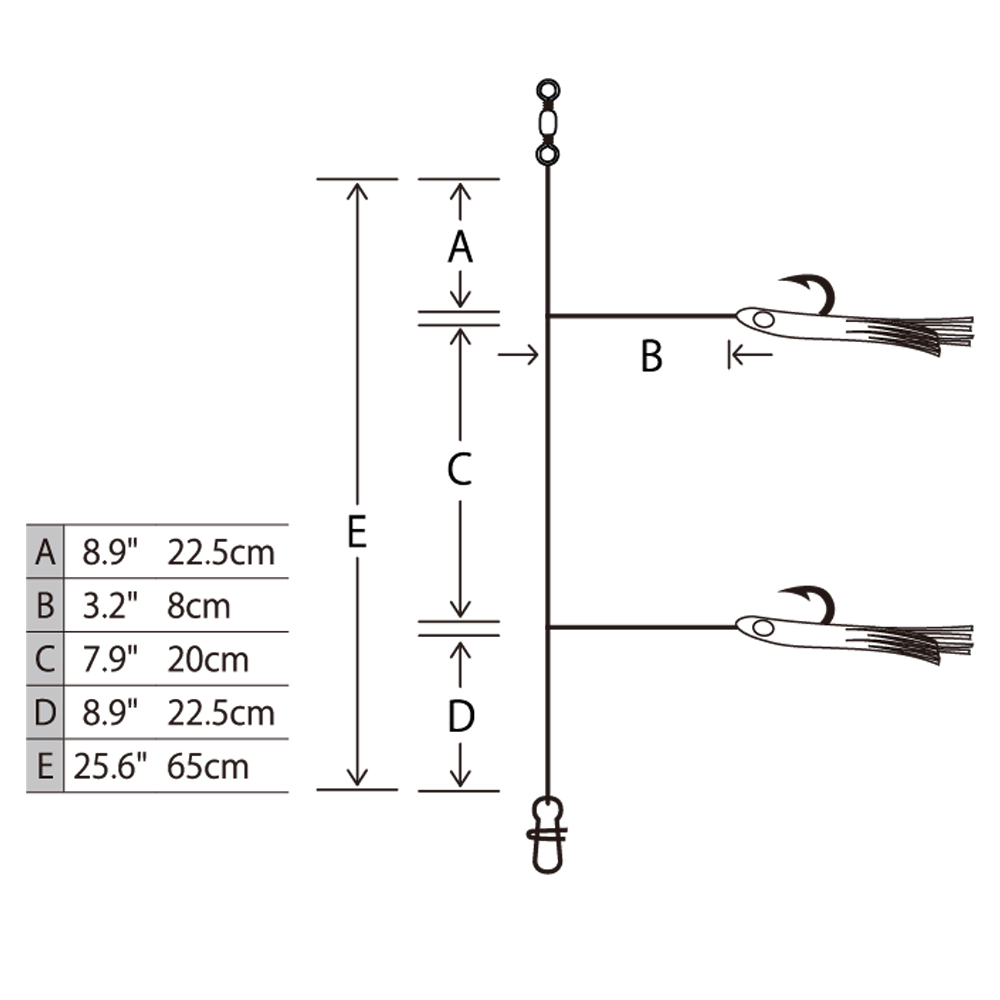EX453 - Jigging Sabiki® Replacement Rig - Hayabusa Fishing USA
